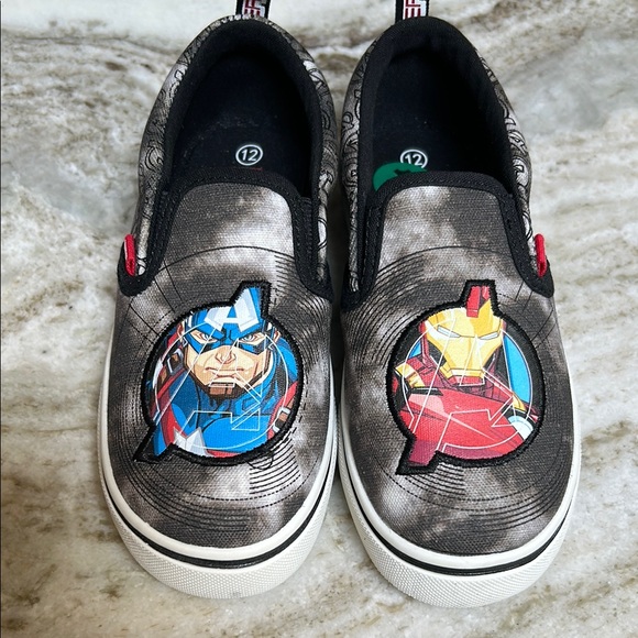 Marvel | Shoes | Marvel Avengers Slip On Sneakers Shoes Toddler Boys Sz ...
